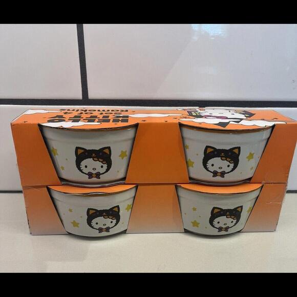 Sanrio | Other | New Hello Kitty Fall Harvest Set Of 4 Round Ramekins ...